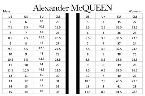 Navigating Style: The Alexander McQueen Shoe Size Chart as Your Fashion ...