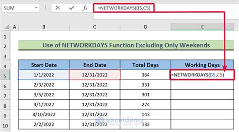 Excel Count Days Between Dates Excluding Weekends And Holidays ...