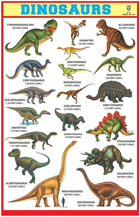 Discover the Ultimate Chart of Dinosaurs for Dinosaur Aficionados ...
