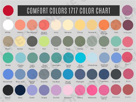 Why Comfort Colors Color Chart Helps You Pick the Perfect Shade ...