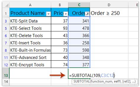 Excel How To Sum Only Filtered Cells - Imaginative Minds