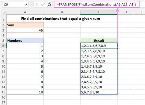 Excel Find Combination Of Numbers That Sum - Imaginative Minds