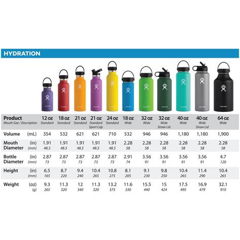 Tracing the Origins and Evolution of the Hydro Flask Size Chart ...