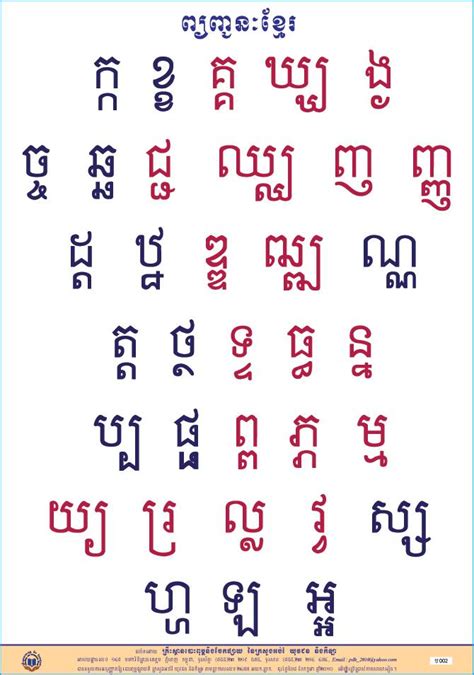 Master the Khmer Alphabet Chart for Quick Language Learning ...