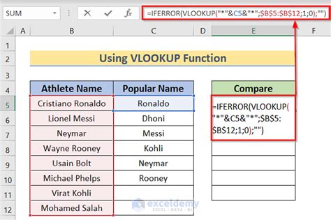 Partial Matching In Excel - Imaginative Minds