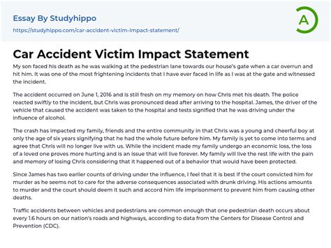 Examples Of Victim Impact Statements - Imaginative Minds