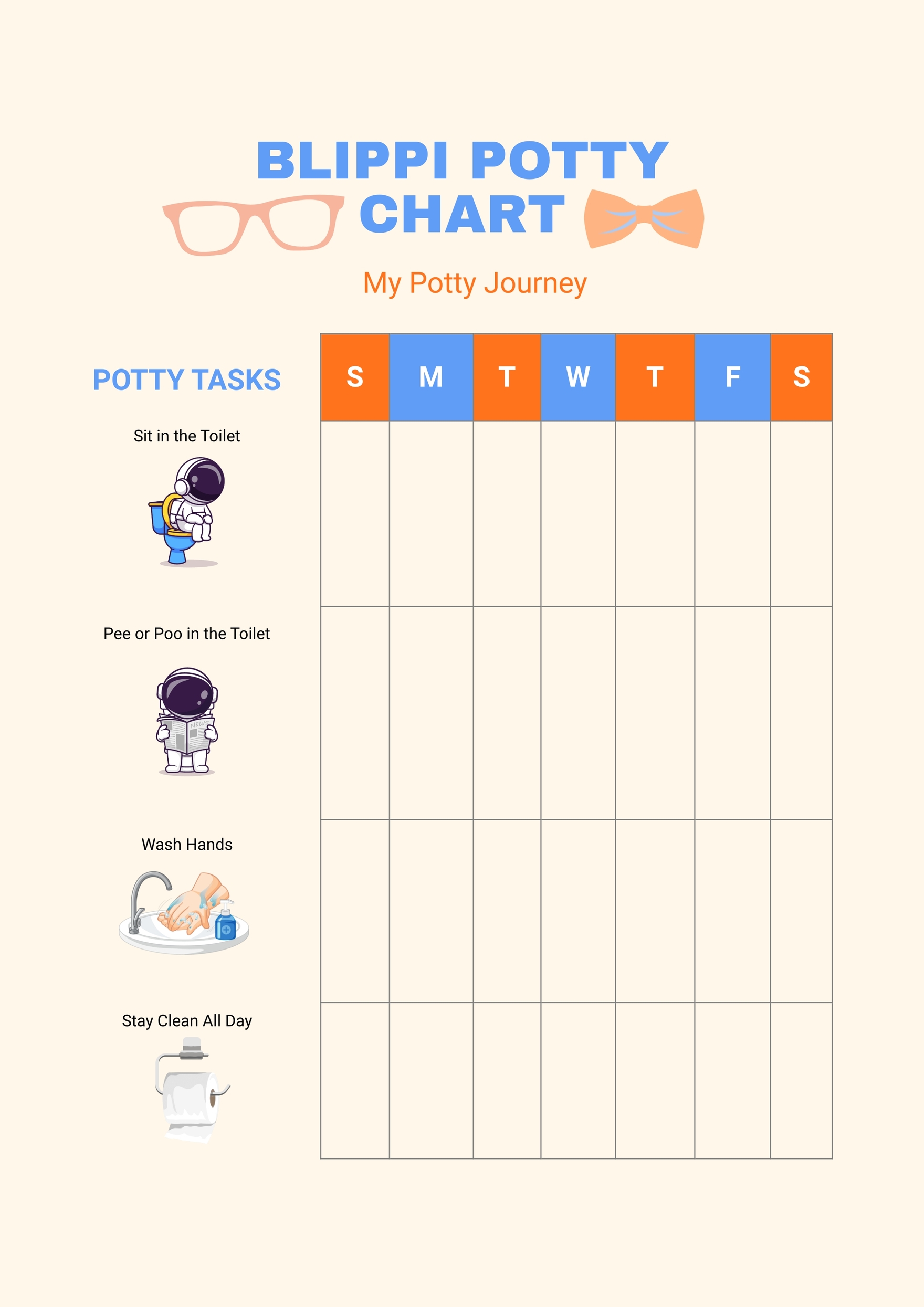 Best Potty Chart Printable Templates for Successful Potty Training ...