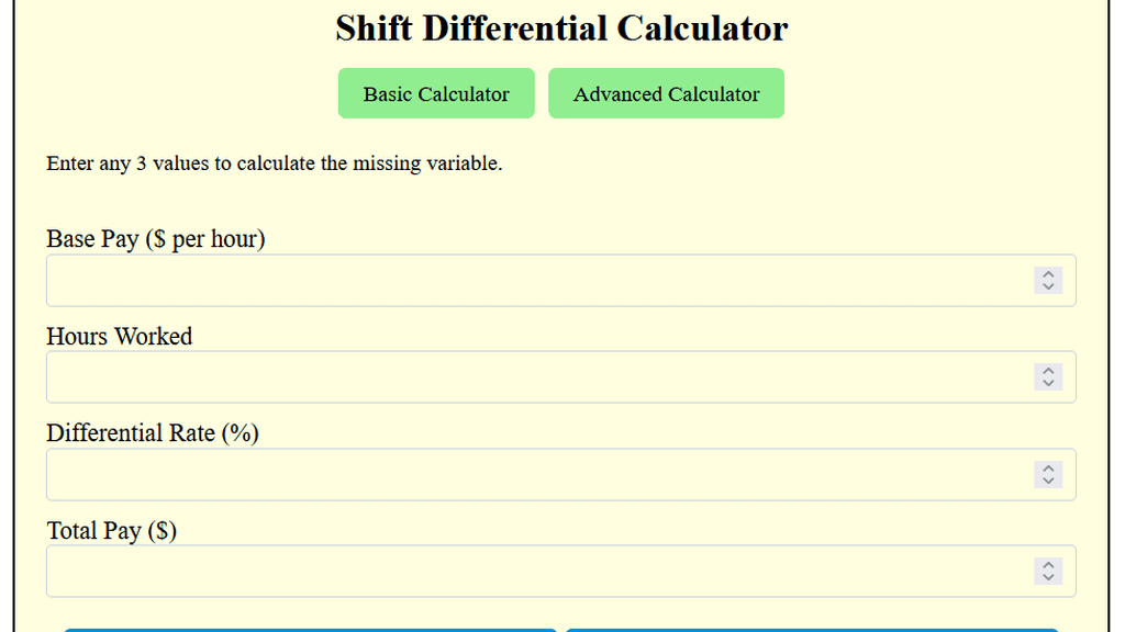 Night Shift Differential Calculator - Imaginative Minds