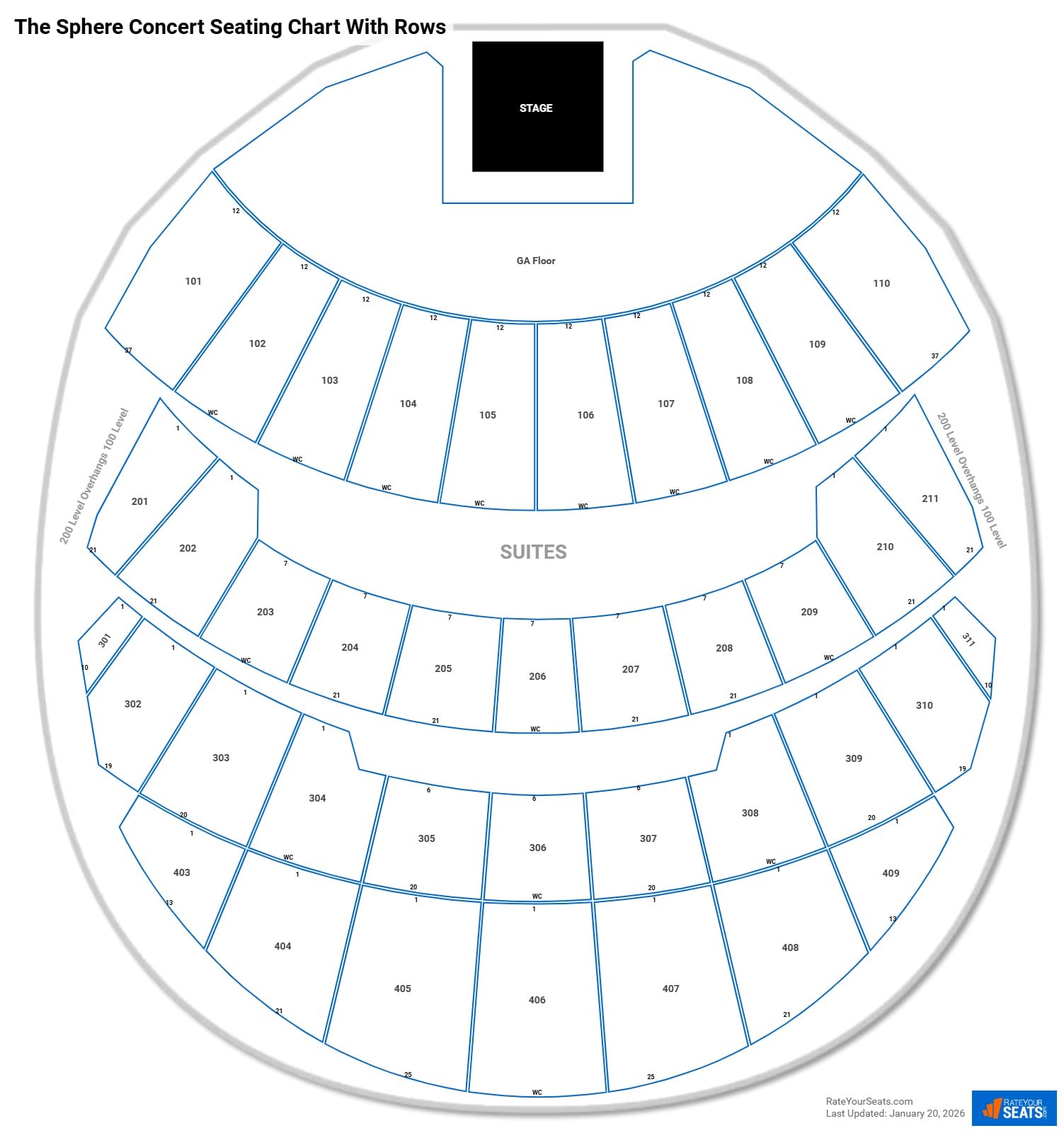 Understanding the Sphere Seating Chart with Seat Numbers for Beginners ...