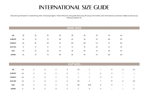 Wacoal Size Chart: The Ultimate Guide to Finding Your Perfect Fit - Imaginative Minds