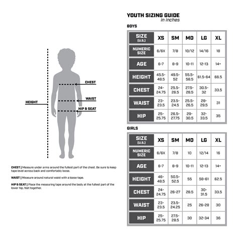 Discover the Latest Youth XXL Size Chart for Perfect Fit - Imaginative ...
